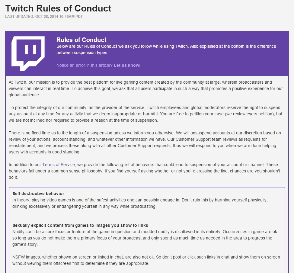 Twitch 公布新使用規則 直播時禁止帶有具情色行為或內容 - 巴哈姆特