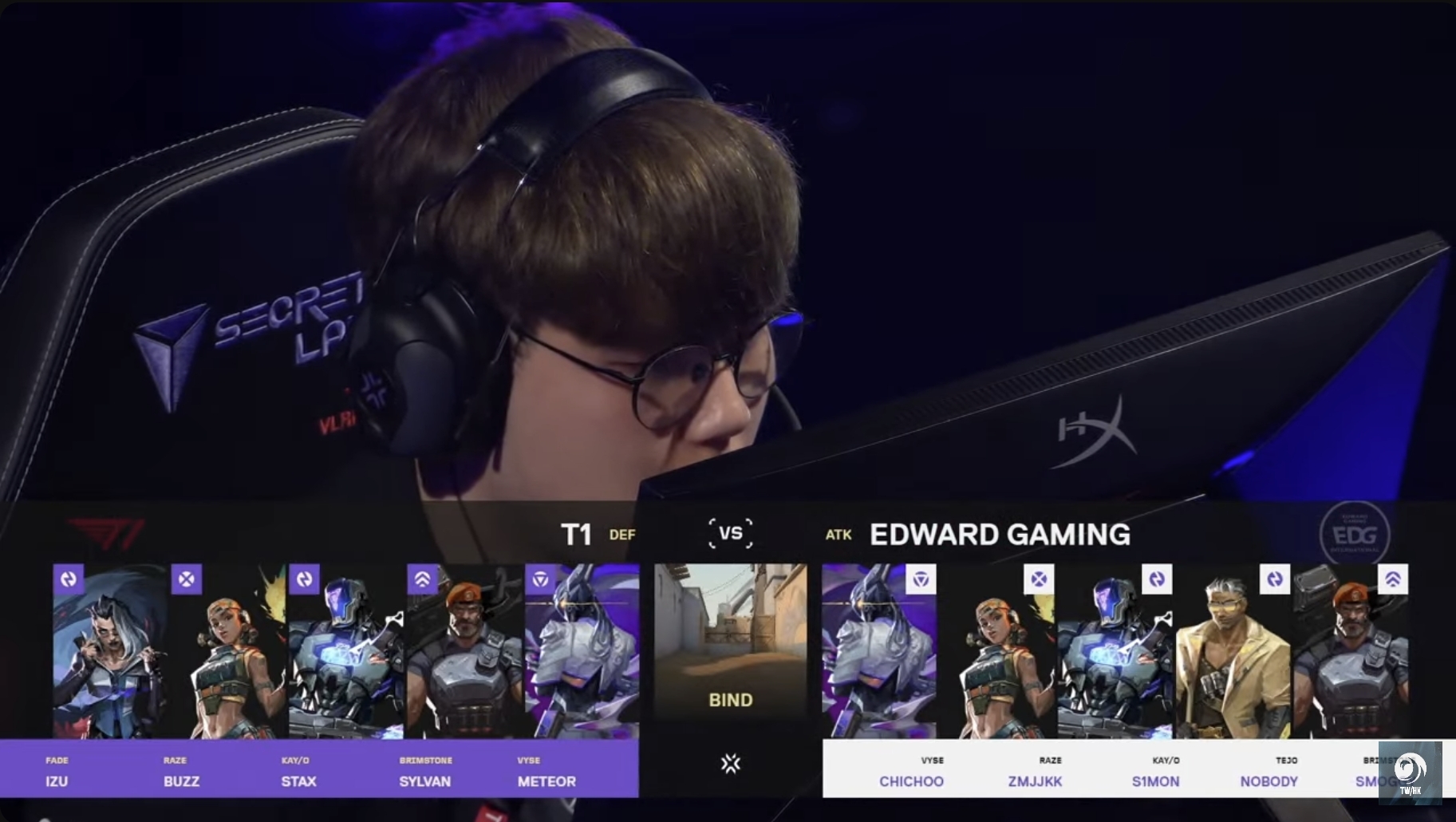 《特戰英豪》2025 VCT 曼谷大師賽季後賽 Day1 隊伍 EDG 以 2:1 戰勝 T1 進入勝部組《VALORANT》 - 巴哈姆特