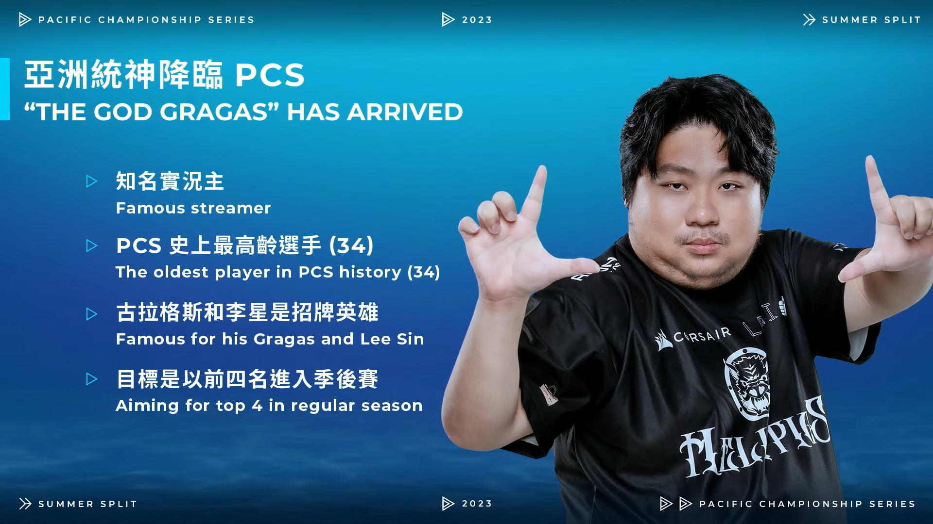 《英雄聯盟》PCS 夏季賽開戰！統神 GODTONE 職業聯賽初登場 遭 CFO 擊敗《League of Legends》 - 巴哈姆特