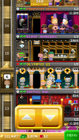 《Tiny Tower Vegas》問世 打造賭場大樓 使用 Bitbook 追蹤員工心情！ - 巴哈姆特