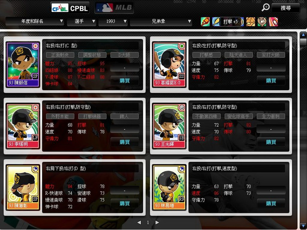 《全民打棒球 2 Online》改版 CPBL 龍虎獅象經典球隊 - 巴哈姆特