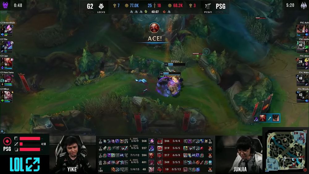 《英雄聯盟》MSI 入圍賽 G2 直落二擊敗 PSG PSG 預定 6 日於敗部組賽事力拼晉級資格《League of Legends》 - 巴哈姆特