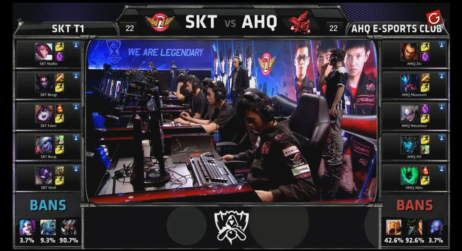 《英雄聯盟》2015 世界大賽 8 強賽第二場 SKT 直落 3 擊敗 ahq 進入四強《League of Legends》 - 巴哈姆特