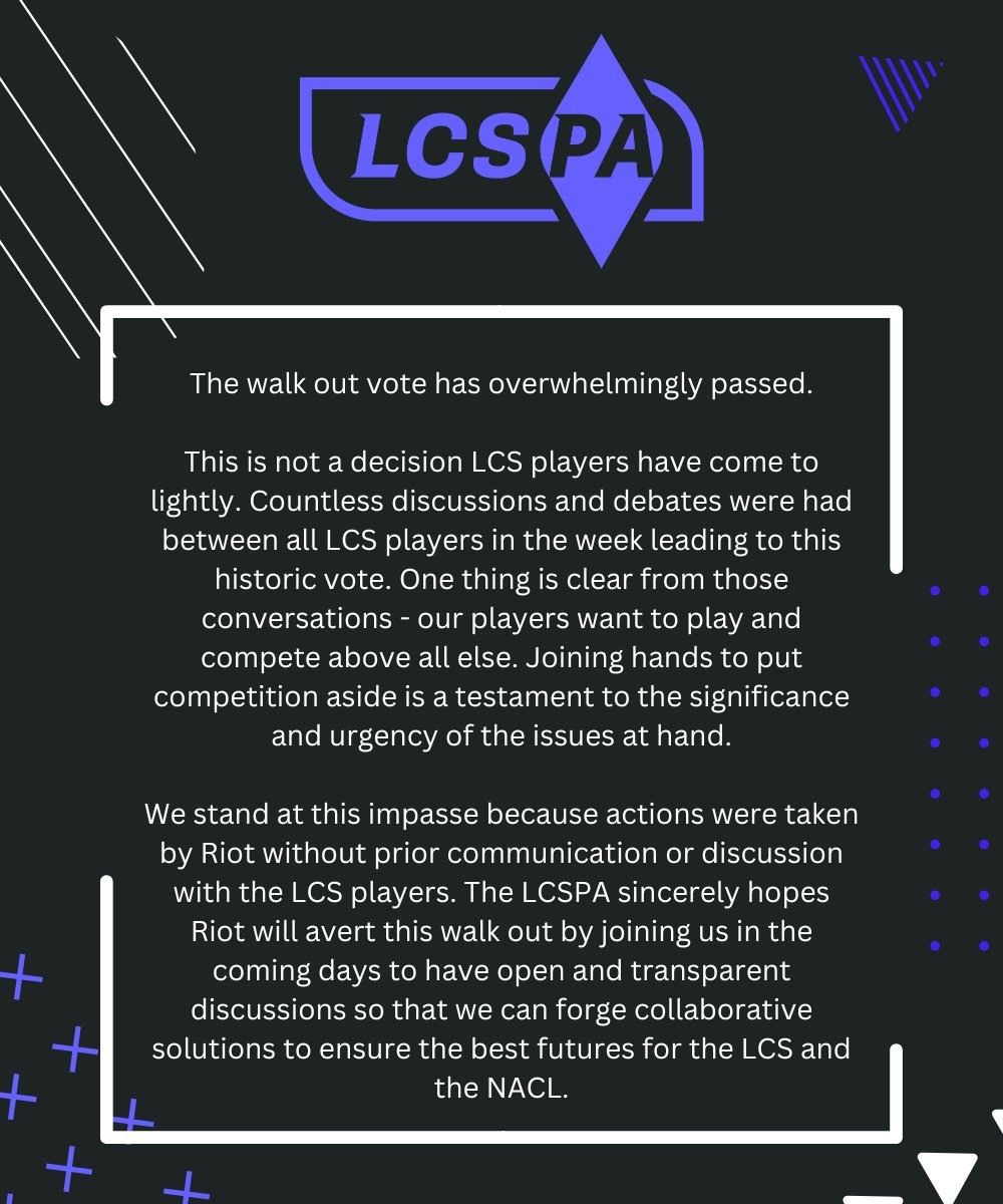 《英雄聯盟》北美 LCS 選手協會壓倒性通過罷工 LCS 夏季賽能否順利進行引發關注《League of Legends》 - 巴哈姆特