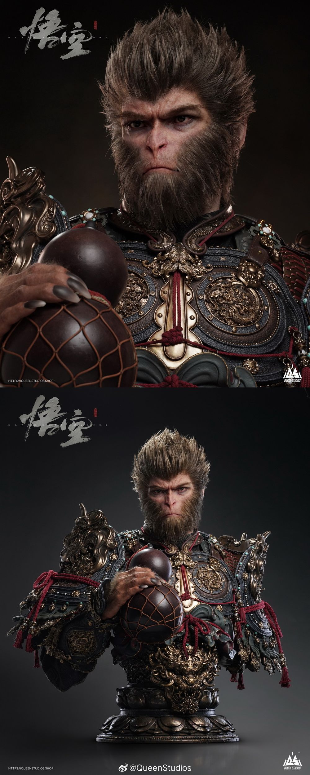 Queen Studios 宣布將推出《黑神話：悟空》天命人 1/1 半身像《Black Myth: Wu Kong》 - 巴哈姆特