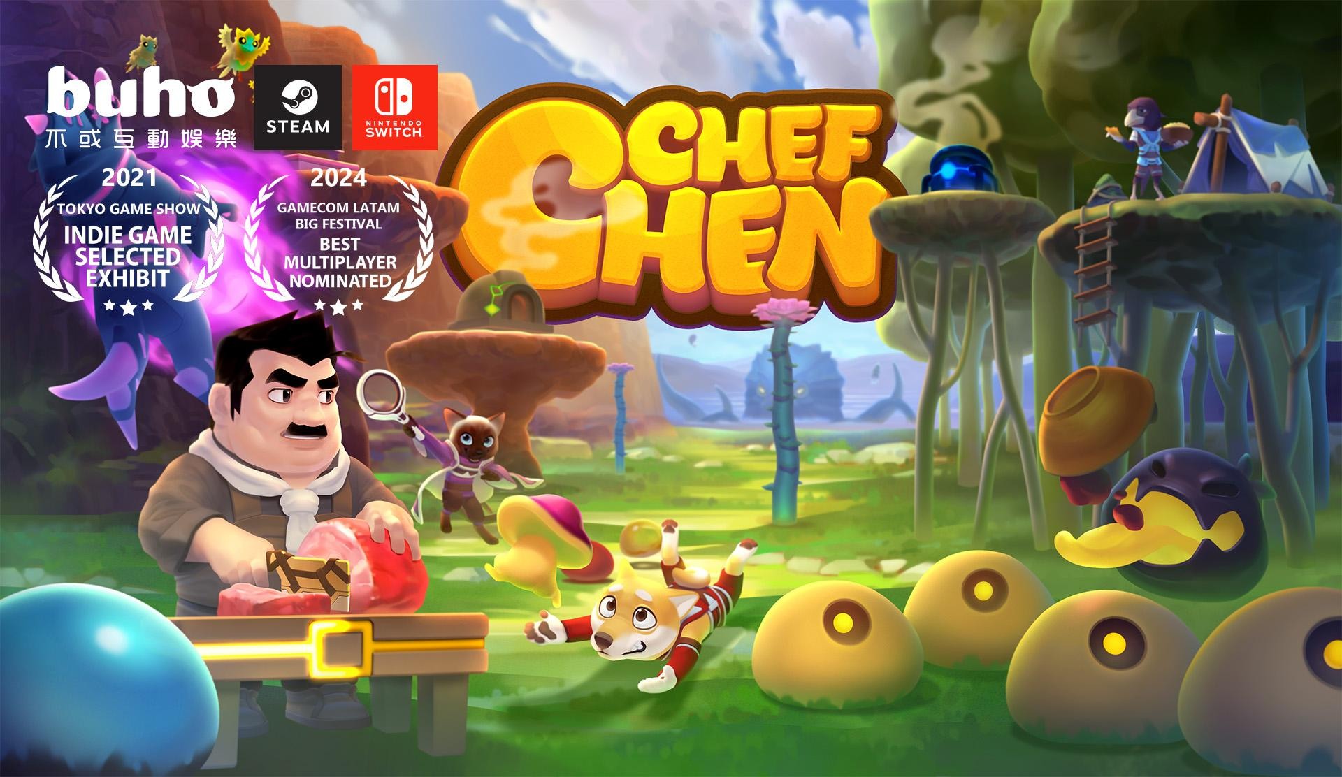 台灣開發獨立遊戲《大廚老陳 Chef Chen》Switch 版預計 8 月發售《Chef Chen Fantasy Cook》 - 巴哈姆特