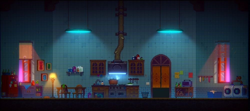 8-bit 橫向解謎冒險遊戲《迷霧偵探》公布主要場景介紹《Tales of the Neon Sea》 - 巴哈姆特