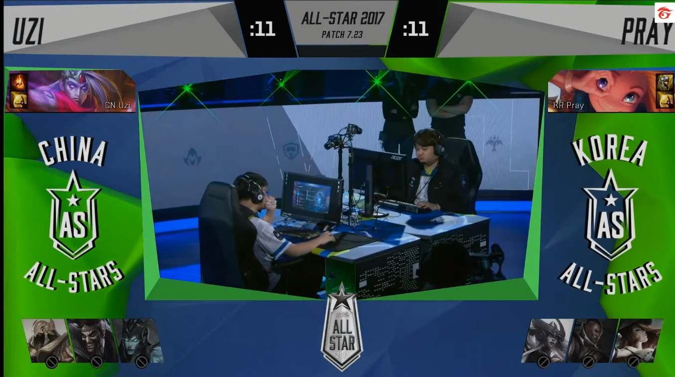 《英雄聯盟》2017 全明星賽賽區對抗由 LMS 出戰中國 LPL 單挑賽 Bjergsen 與 Uzi 對決《League of Legends》 - 巴哈姆特