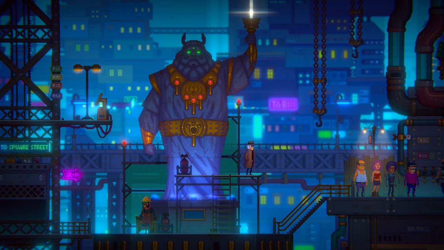 8-bit 橫向解謎冒險遊戲《迷霧偵探》公布主要場景介紹《Tales of the Neon Sea》 - 巴哈姆特