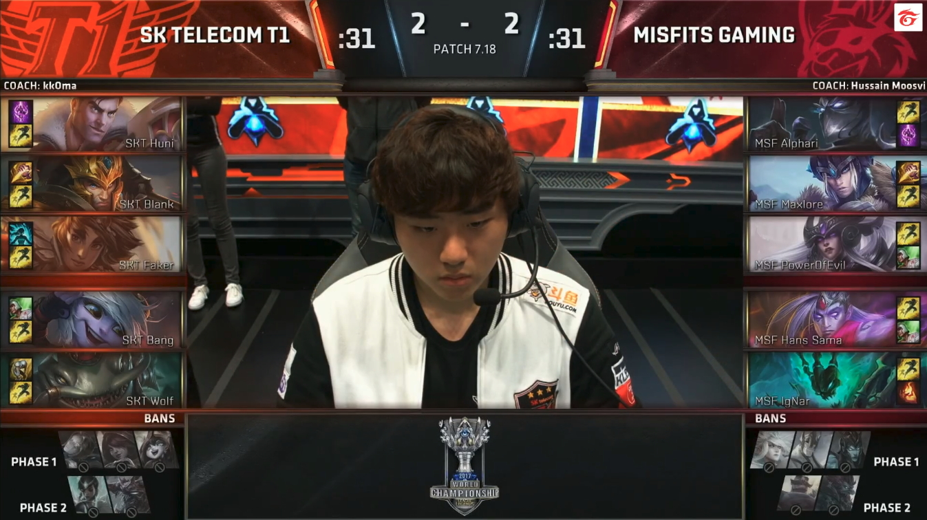 《英雄聯盟》世界大賽世界冠軍戰隊 SKT 3：2 擊敗歐洲 MSF 晉級四強《League of Legends》 - 巴哈姆特