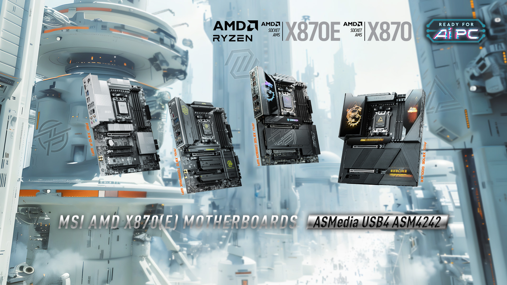 微星 COMPUTEX 2025 展出 X870(E) 系列主機板 搭載祥碩獲獎 USB4 控制晶片 ASM4242 - 巴哈姆特