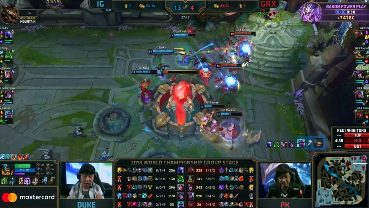 《英雄聯盟》2018 世界大賽小組賽第二天 隊伍 GRX 敗給 IG、GEN 不敵 RNG 吞第二敗《League of Legends》 - 巴哈姆特