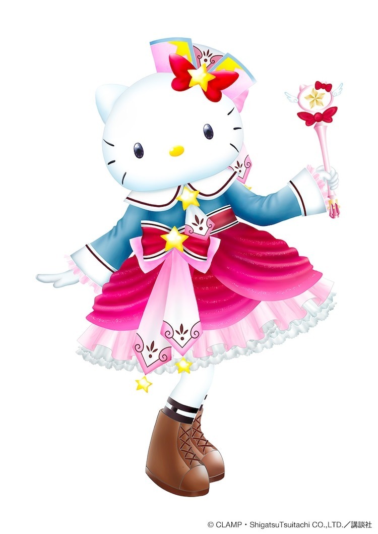 當 Kitty 變身成為魔法少女？CLAMP 為 Hello Kitty 繪製 50 週年設定圖公開 - 巴哈姆特