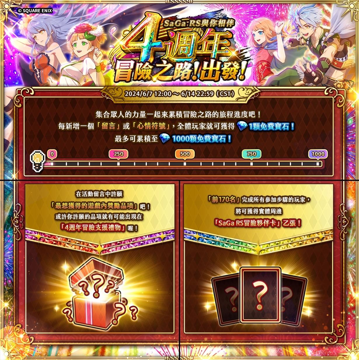 《復活邪神 SaGa RS》慶祝國際版四週年 人氣角色「布涅」「希洛瓦」全新風格登場《Romancing SaGa Re;univerSe ...