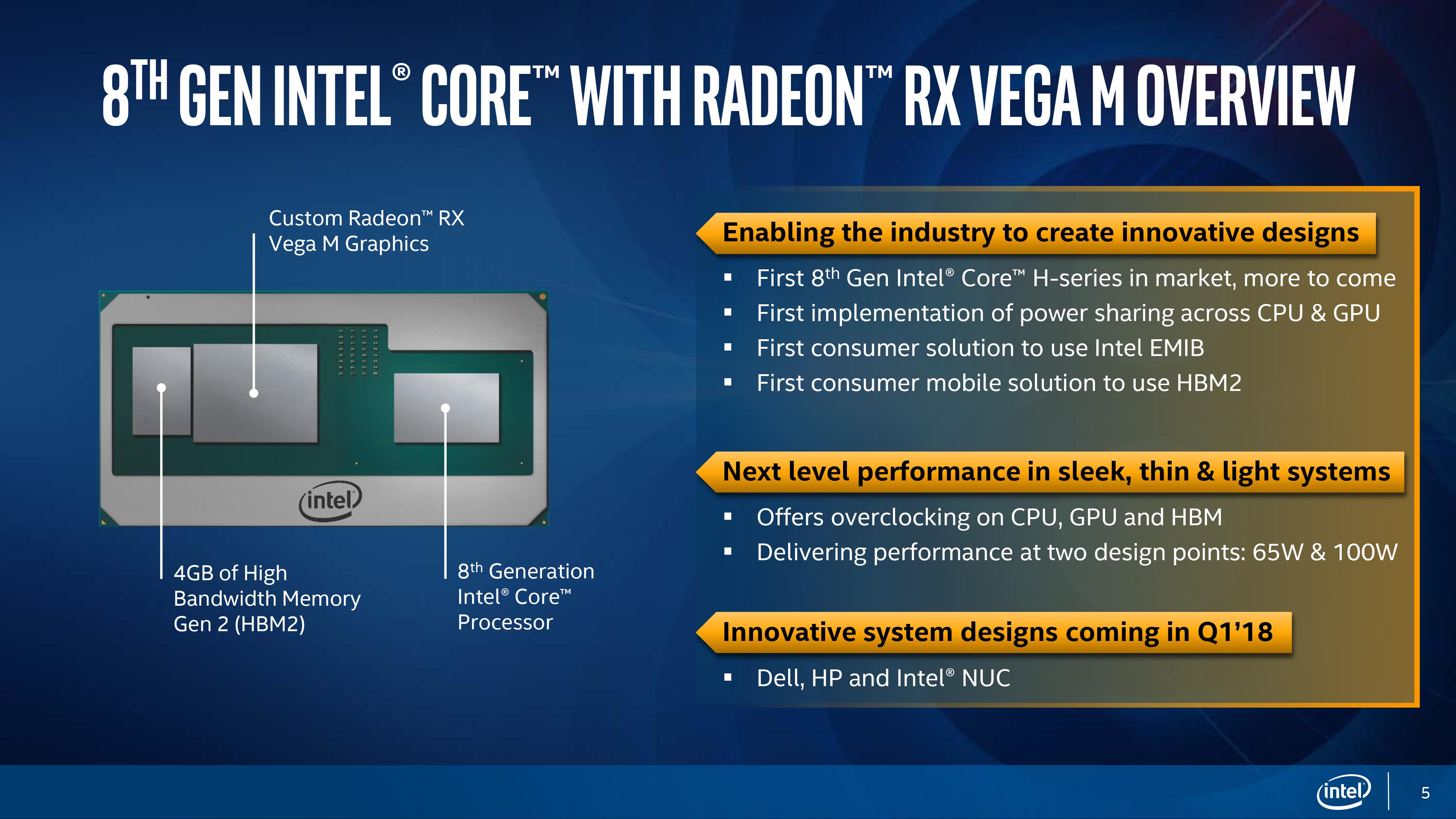 Intel 正式發表採用 AMD Radeon RX Vega 繪圖核心的第 8 代行動版 Core 處理器 - 巴哈姆特