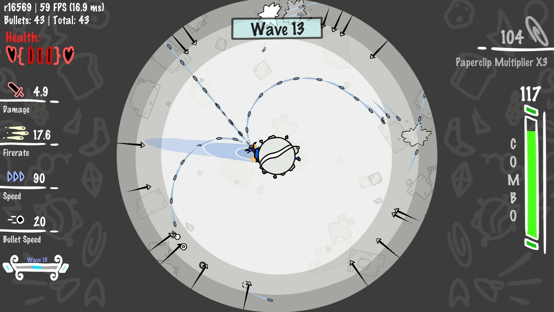 受 Flash 美術風格啟發的 Roguelike 新作《紙星球》明日推出 製造不同彈藥保護星球《Paper Planet》 - 巴哈姆特