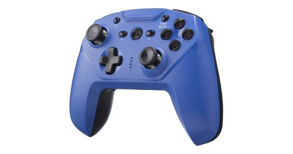 CYBER Nintendo Switch 專用 Gyro 無線控制器（藍） - 巴哈姆特