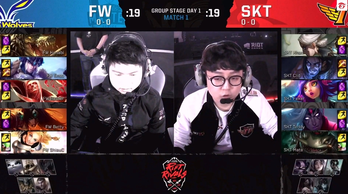 《英雄聯盟》2019 亞洲對抗賽首戰 SKT 擊敗 FW 拿下首勝 EVS 與 DWG 比賽緊接登場《League of Legends》 - 巴哈姆特