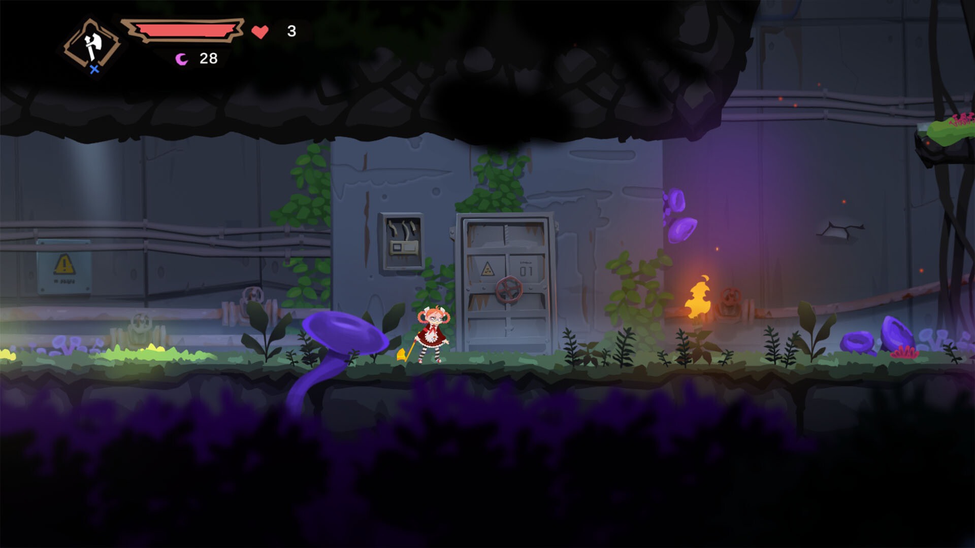 拿起斧頭對抗外星人！2D 動作遊戲《斧頭少女 JustAxe》上市《JustAxe》 - 巴哈姆特