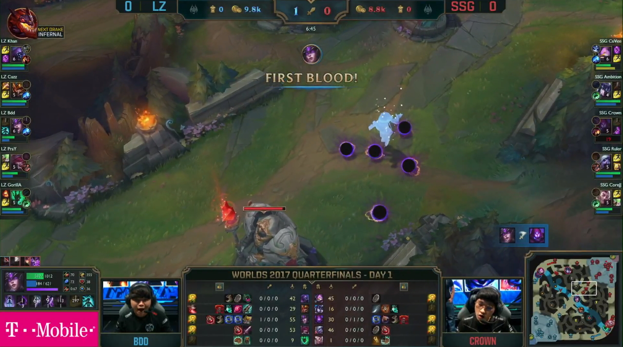 《英雄聯盟》2017 世界大賽八強賽首日 韓國內戰由 SSG 直落三擊敗 LZ 晉級《League of Legends》 - 巴哈姆特