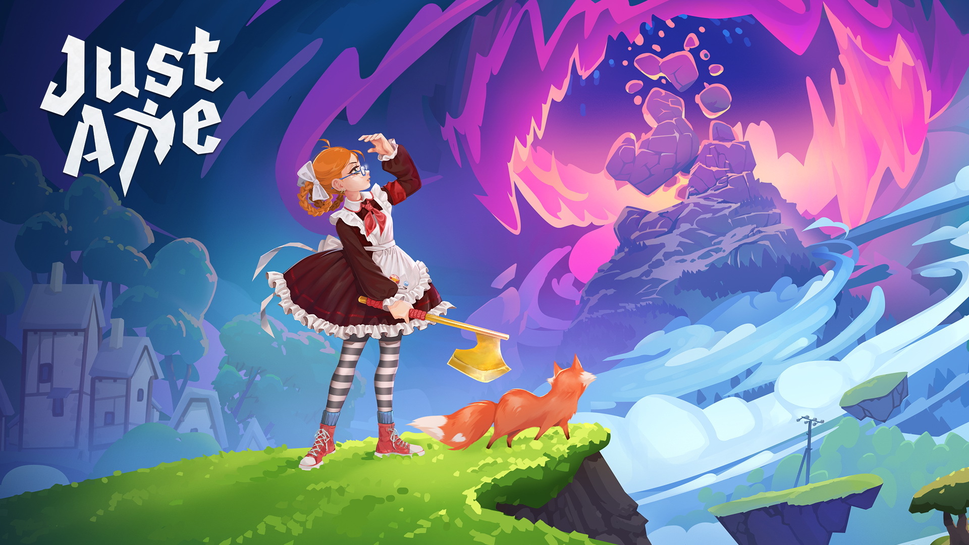 拿起斧頭對抗外星人！2D 動作遊戲《斧頭少女 JustAxe》上市《JustAxe》 - 巴哈姆特