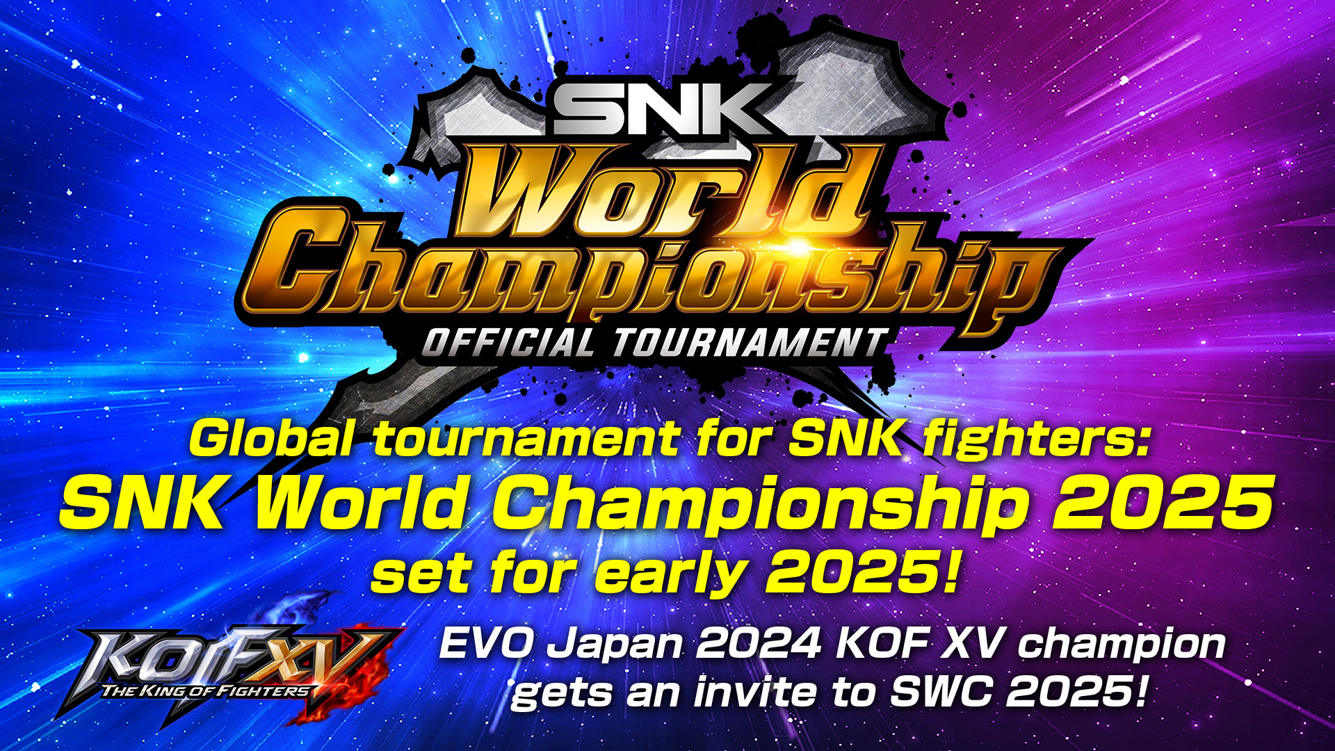 SNK 宣布將舉辦「SNK World Championship 2025」世界格鬥大賽《THE KING OF FIGHTERS XV》 - 巴哈姆特