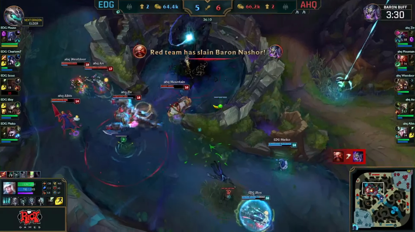 《英雄聯盟》隊伍 ahq 旗開得勝 擊敗 EDG 取 2017 世界大賽小組賽第一勝《League of Legends》 - 巴哈姆特