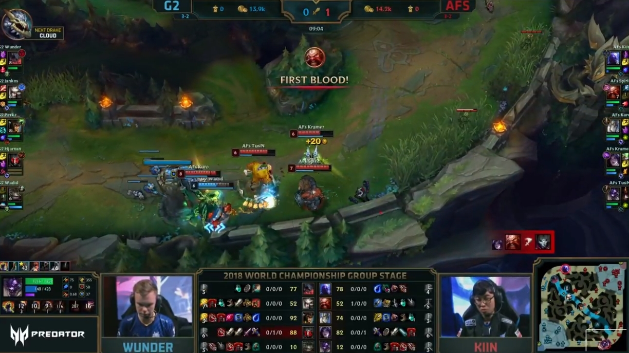 《英雄聯盟》2018 世界大賽小組賽 A 組 AFS 率先晉級八強、FW 閃電狼與 G2 加賽《League of Legends》 - 巴哈姆特