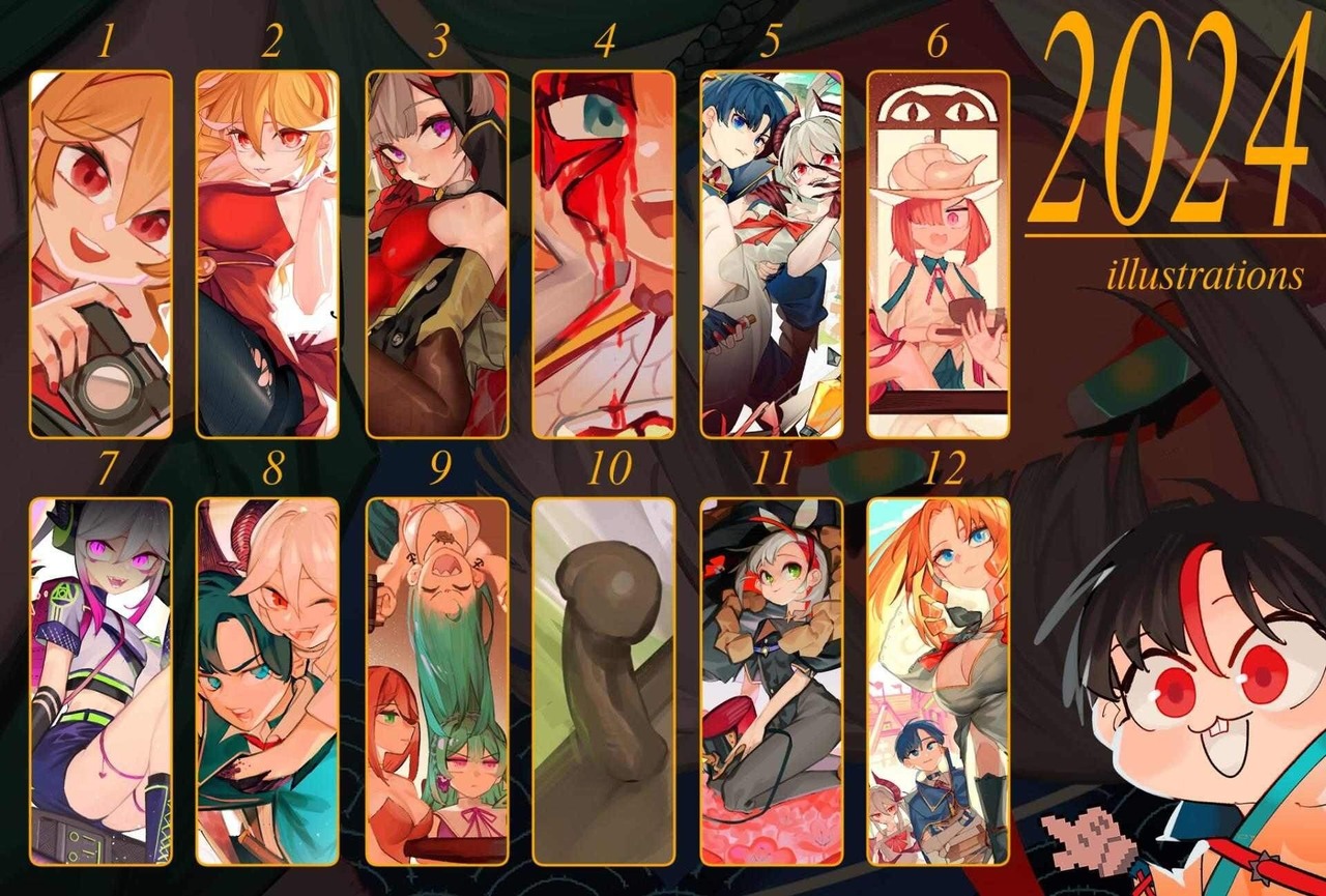 2024畫圖回顧 - darkcrow6027的創作 - 巴哈姆特