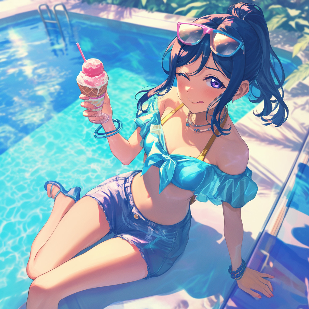 [AI] 泳池系列 - niravaabhas的創作 - 巴哈姆特