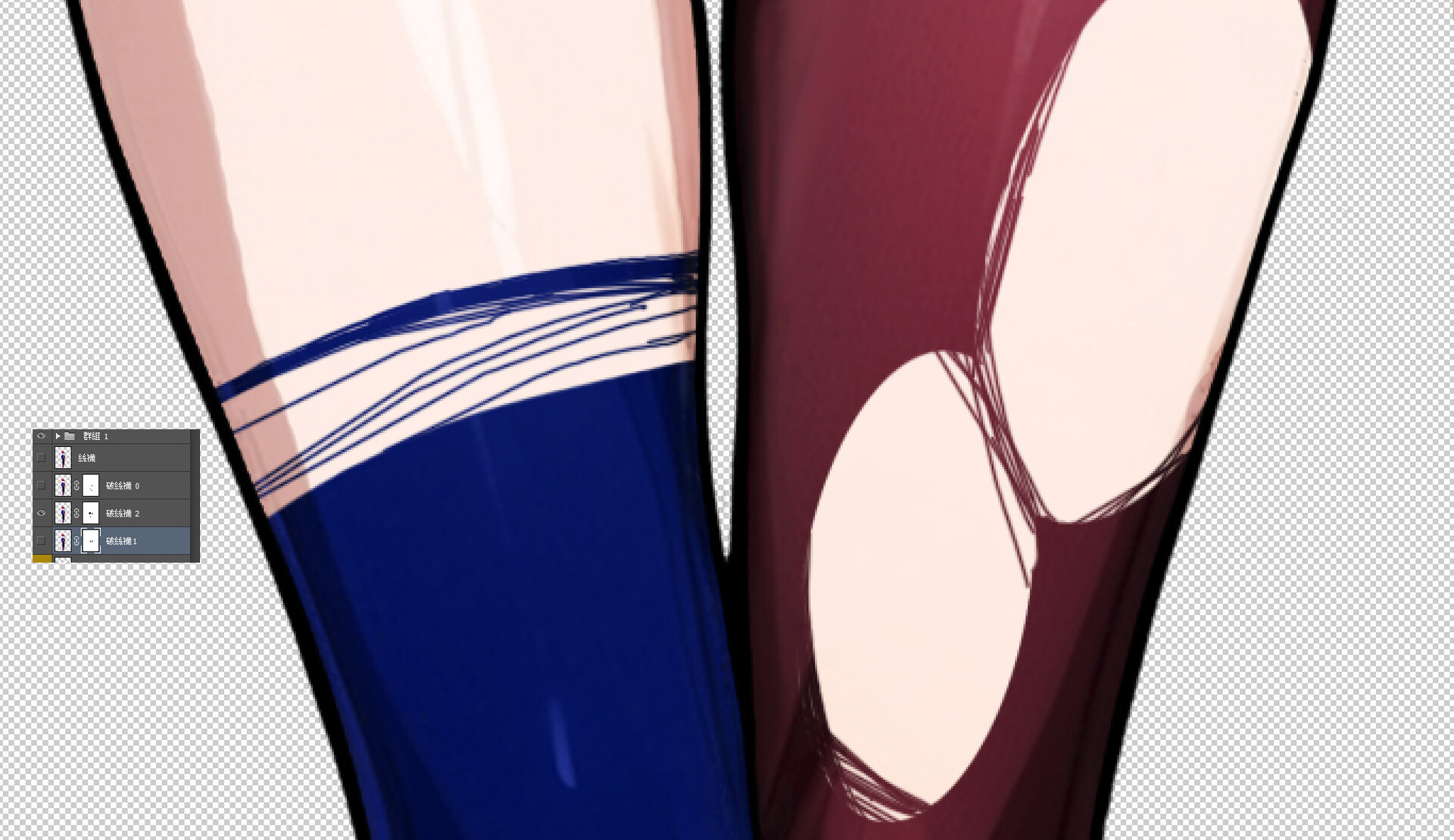 【教學】「破絲襪」怎麼畫？ - lushipha的創作 - 巴哈姆特