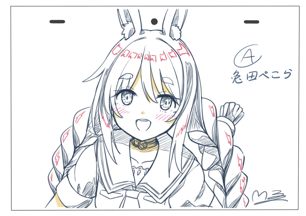 動畫原畫風練習-開朗PEKO兔兔 - maxft2的創作 - 巴哈姆特