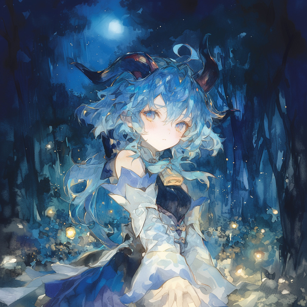 [AI] 月下甘雨 - niravaabhas的創作 - 巴哈姆特