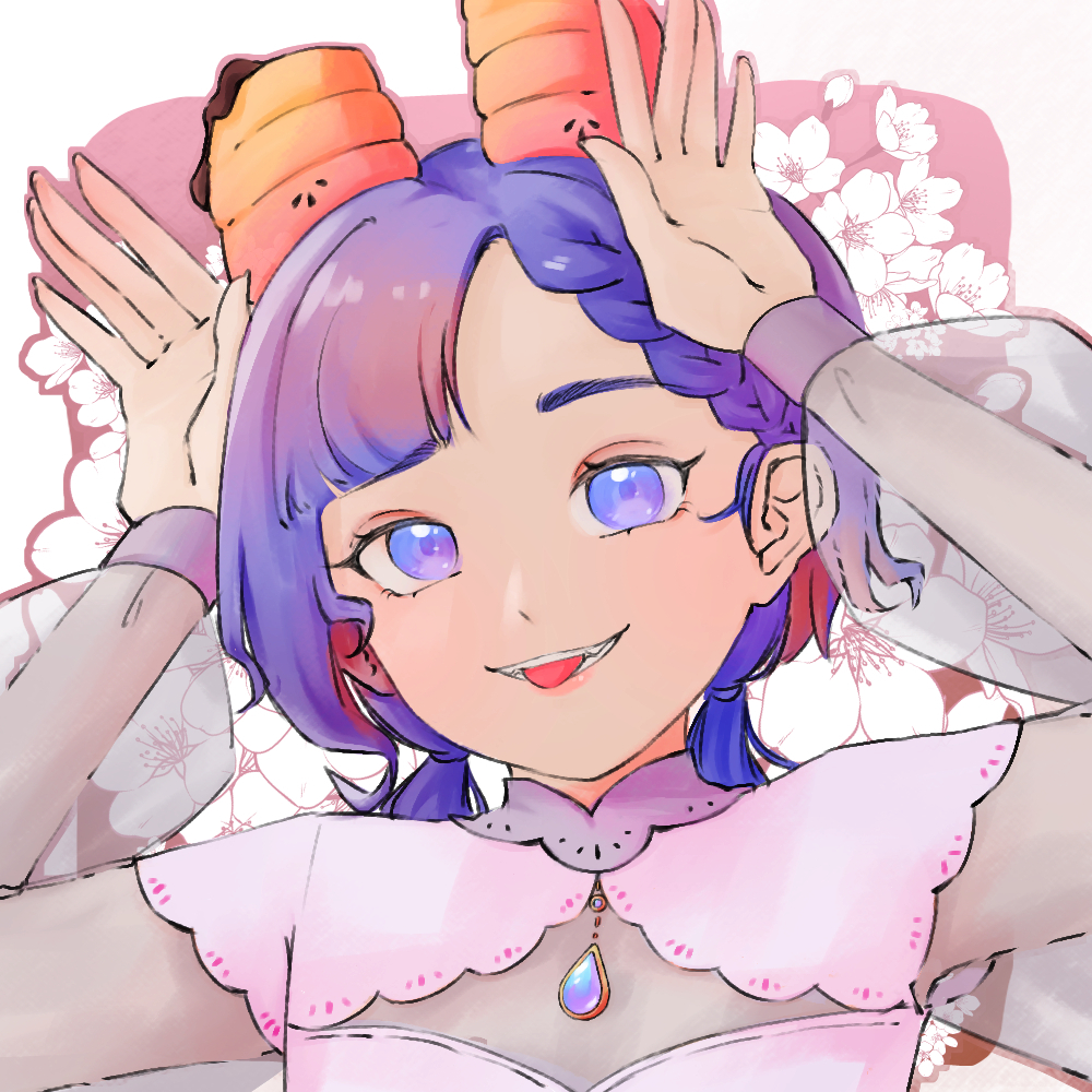 牛角兔與花 - s1389527的創作 - 巴哈姆特