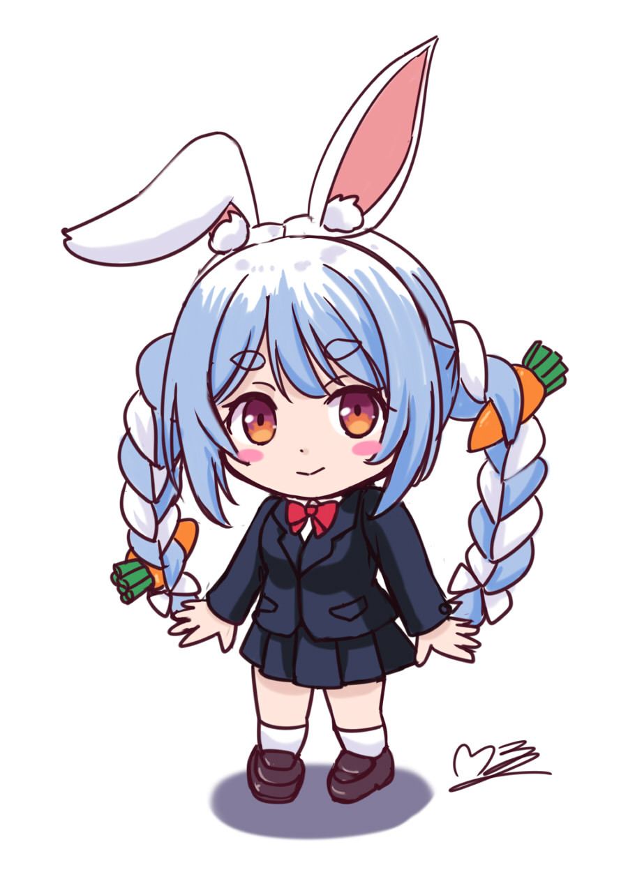 塗鴉繪-迷你兔兔PEKO制服造型w - maxft2的創作 - 巴哈姆特
