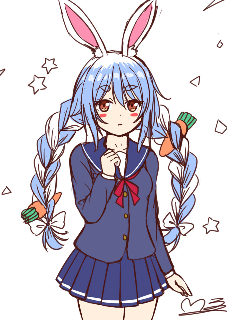 塗鴉繪-制服PEKO兔兔 - maxft2的創作 - 巴哈姆特