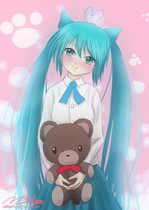 [初音繪]彩-妹系貓耳MIKU>w