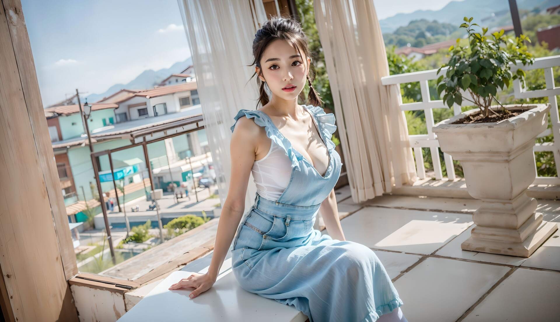 [AI 4K Widescreen] pinafore dress 連身裙 写真集37 | girl lookbook | Gallery | 正妹 | 美女 - joelo的創作 - 巴哈姆特