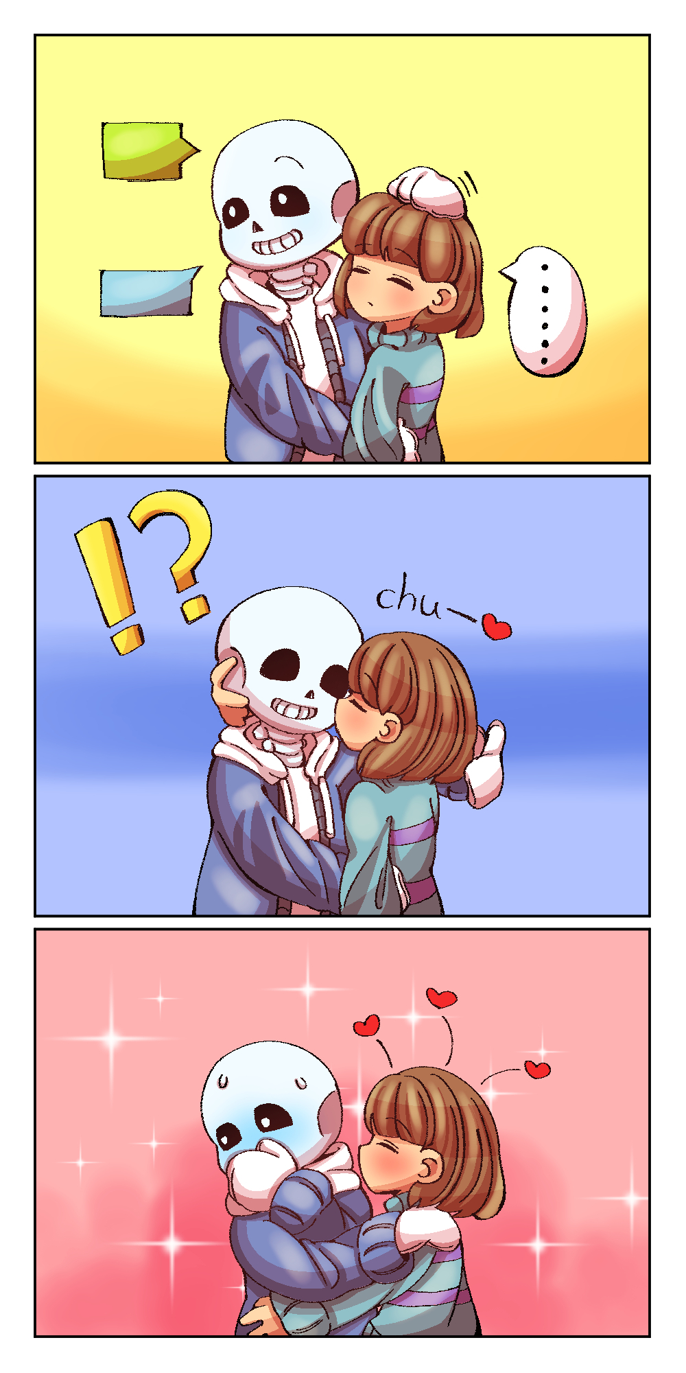 【繪圖】UNDERTALE - 七夕快樂（Sans X Frisk） - aassdd8957的創作 - 巴哈姆特