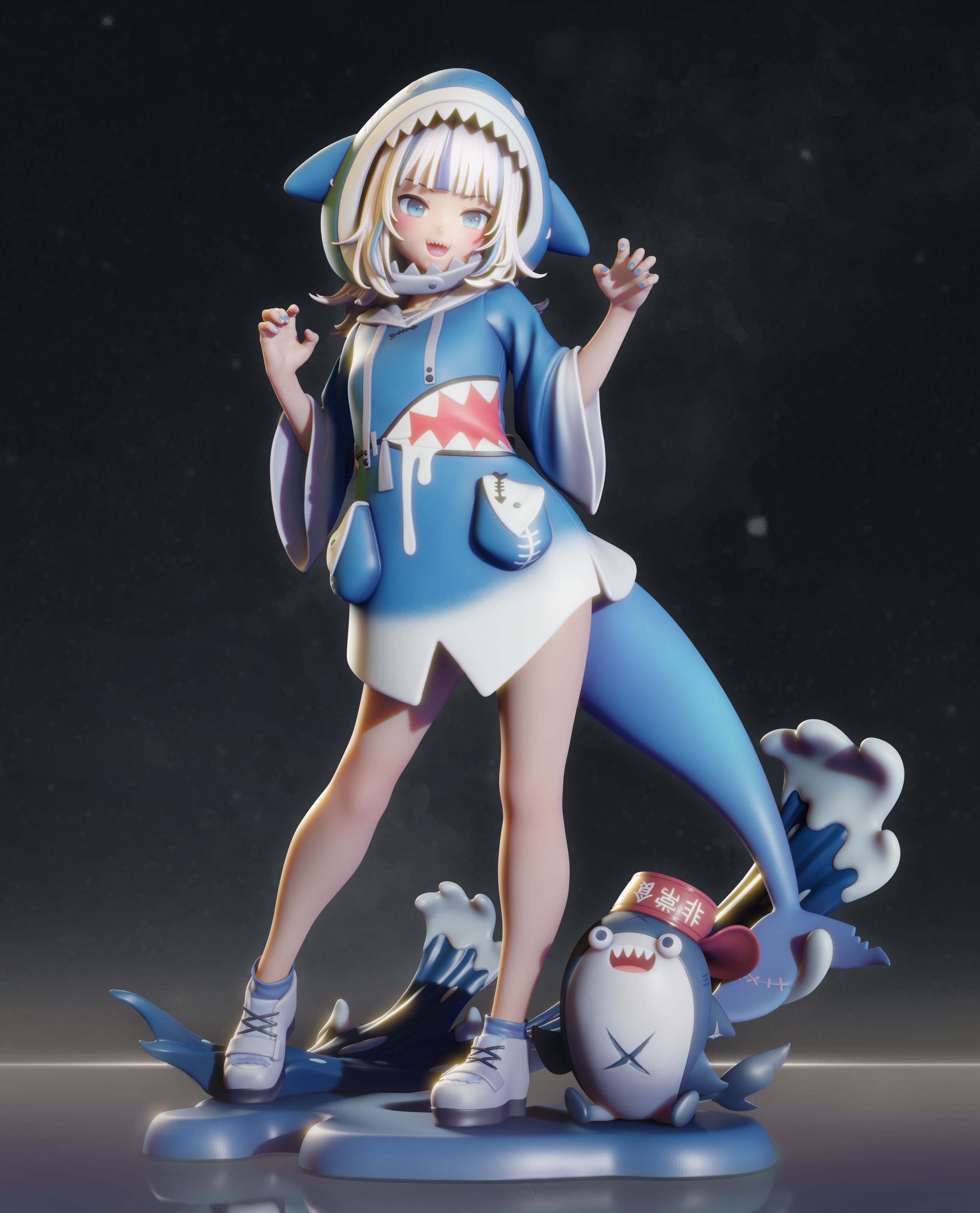 【Gawr Gura】3D - foxlingzi的創作 - 巴哈姆特