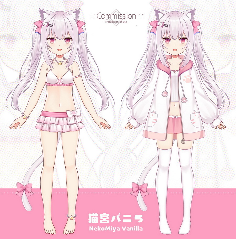 [達人專欄] 【塗鴉】Vtuber貓宮香草日常服+泳裝 - fliris003的創作 - 巴哈姆特