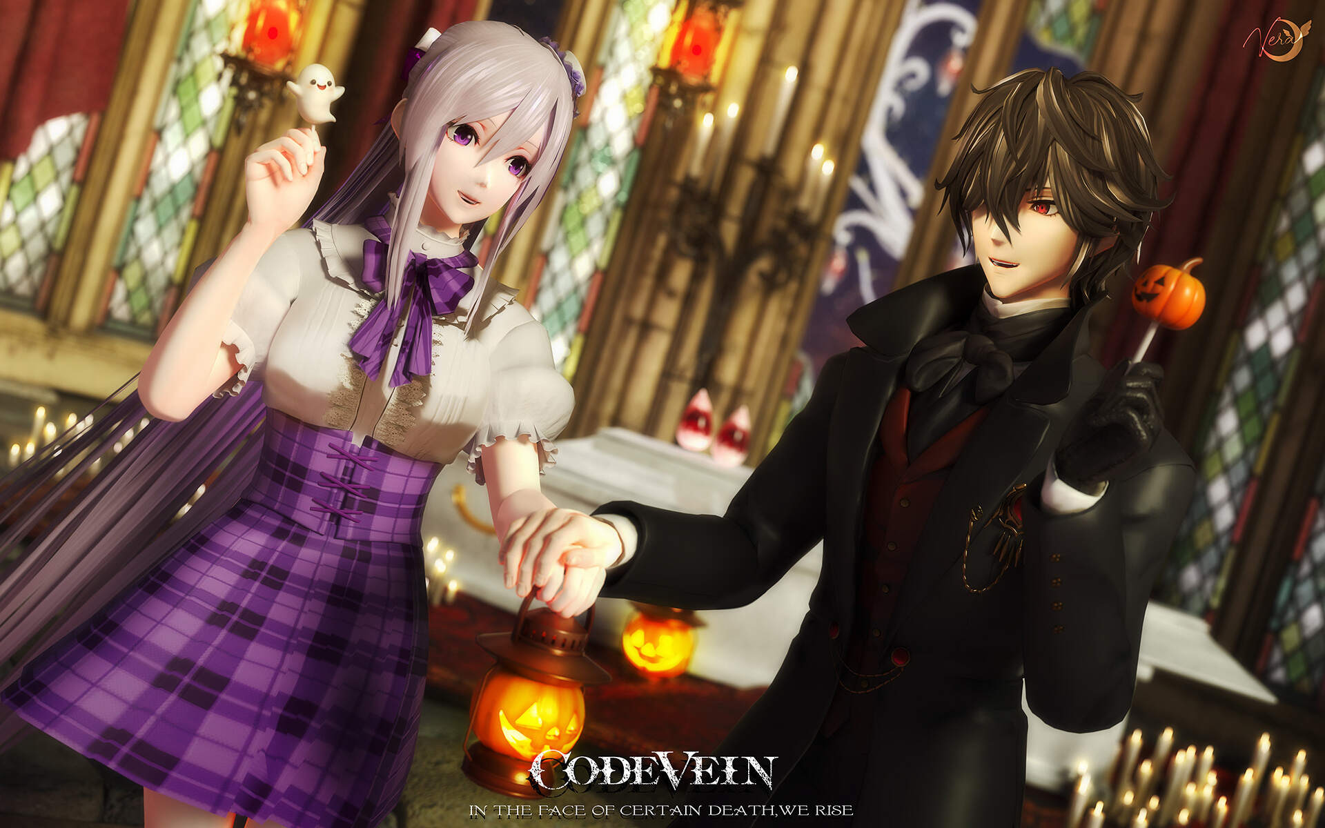 【CODE VEIN】噬血代碼3D渲染插圖：與你一起度過的萬聖節之夜。 - ternoes的創作 - 巴哈姆特