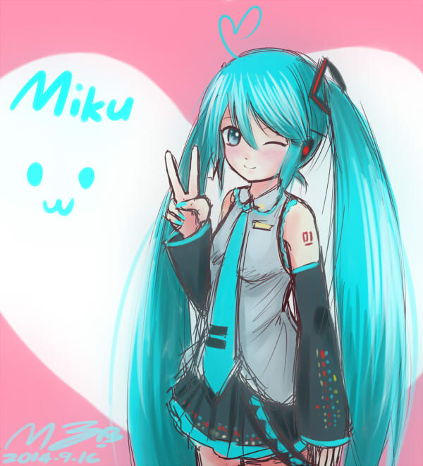 [初音繪]1小時塗鴉MIKUw - MAXFT2的創作 - 巴哈姆特