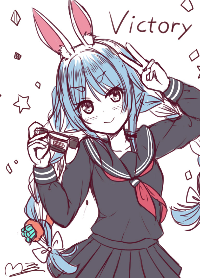 塗鴉繪-冬季水手服PEKO兔兔 - maxft2的創作 - 巴哈姆特