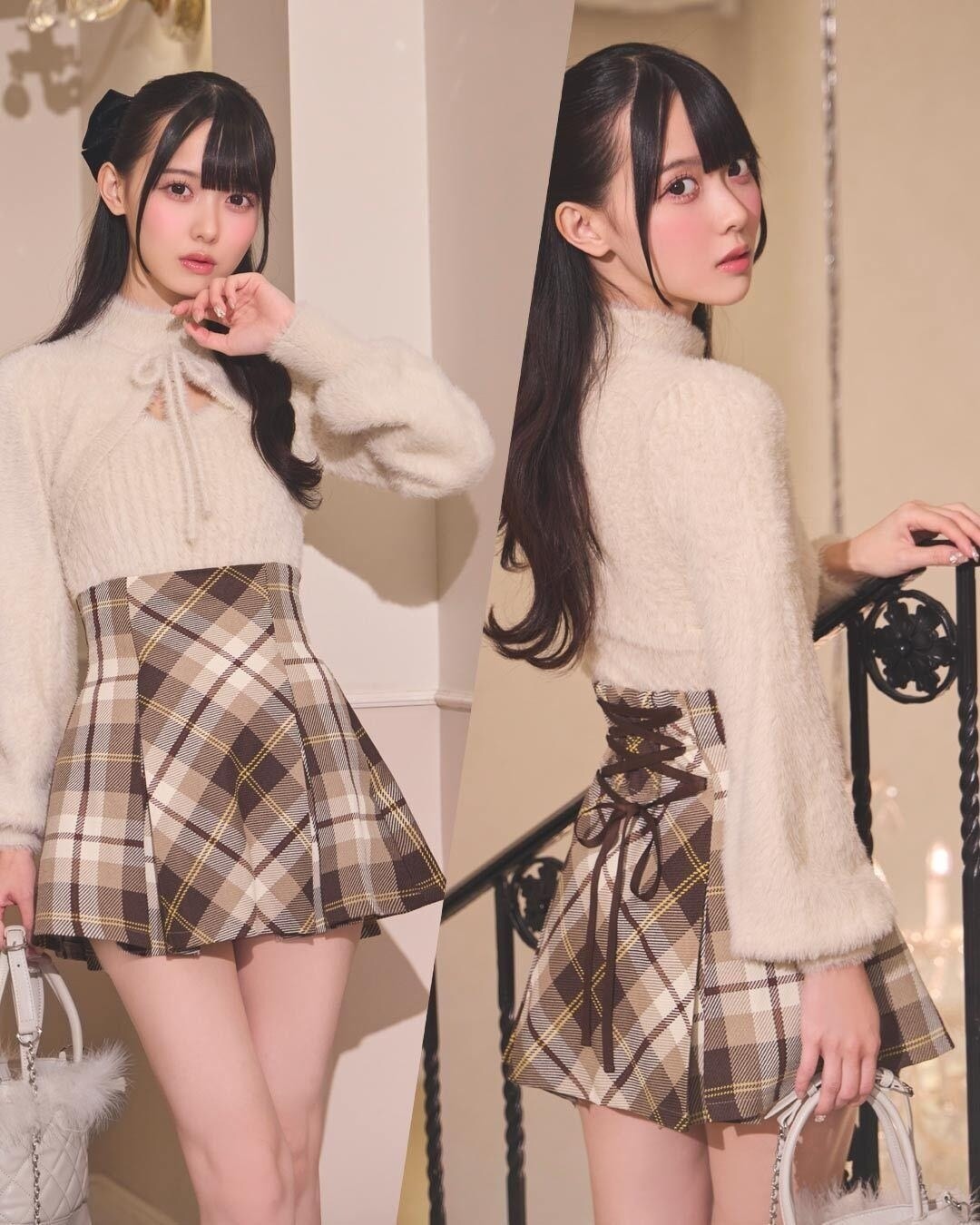 開箱｜樂淘代購MichellMacaron格紋美腳裙與針織毛衣♥♥ - ap1995091404的創作 - 巴哈姆特