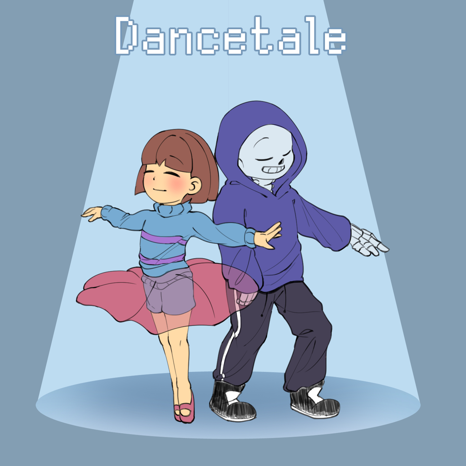 【繪圖】UNDERTALE AU - 來跳舞！（Sans X Frisk） - aassdd8957的創作 - 巴哈姆特