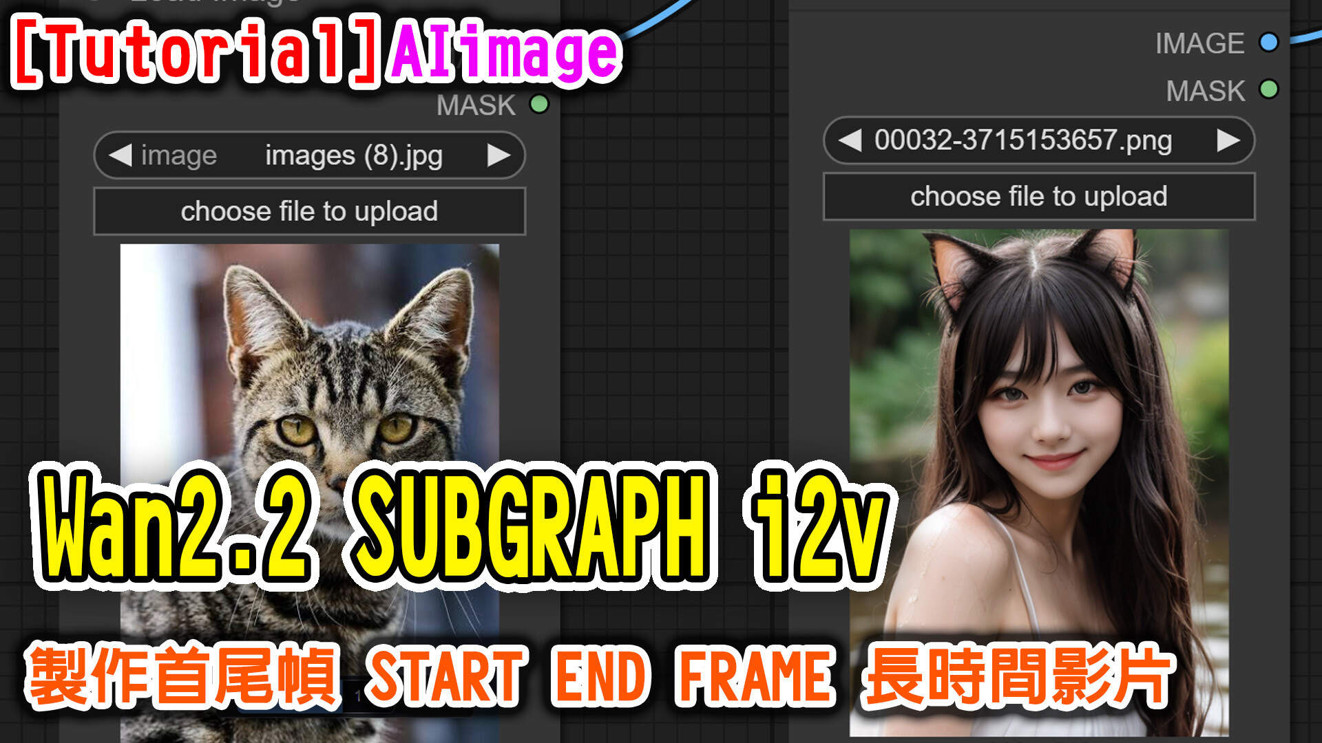 [AI tutorial] Wan2.2 使用 SubGraph Node i2v 生成首尾幀 START END FRAME 長時間影片 - joelo的創作 - 巴哈姆特