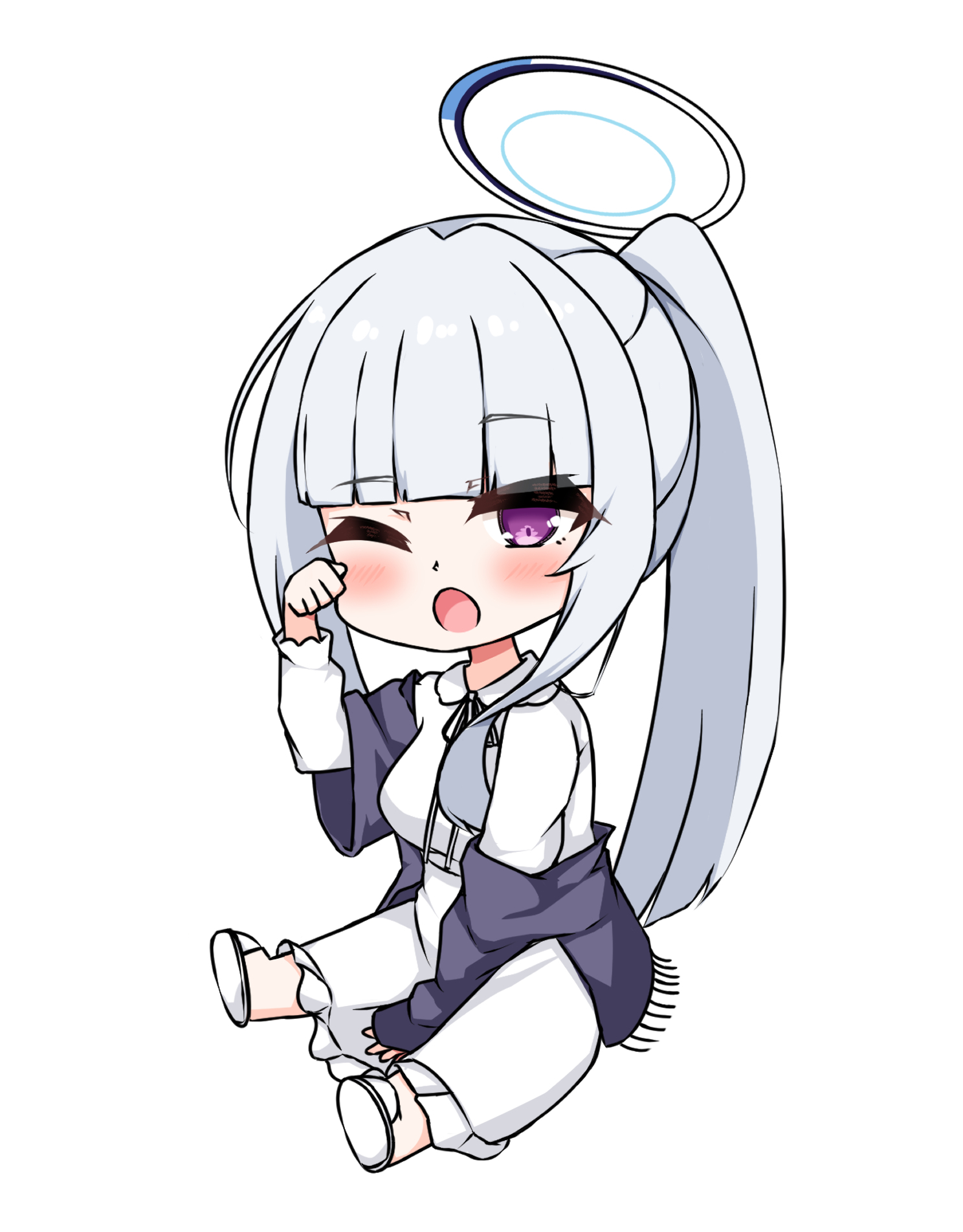 [達人專欄] 蔚藍檔案-睡眼惺忪的乃愛(Q版) - a4636230a的創作 - 巴哈姆特