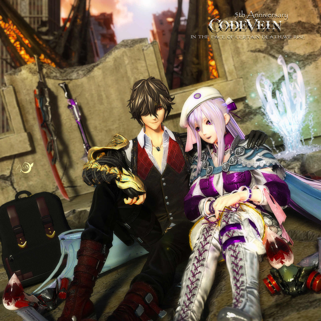 【CODE VEIN】噬血代碼3D渲染插圖5周年：紅霧之外的曙光 - ternoes的創作 - 巴哈姆特