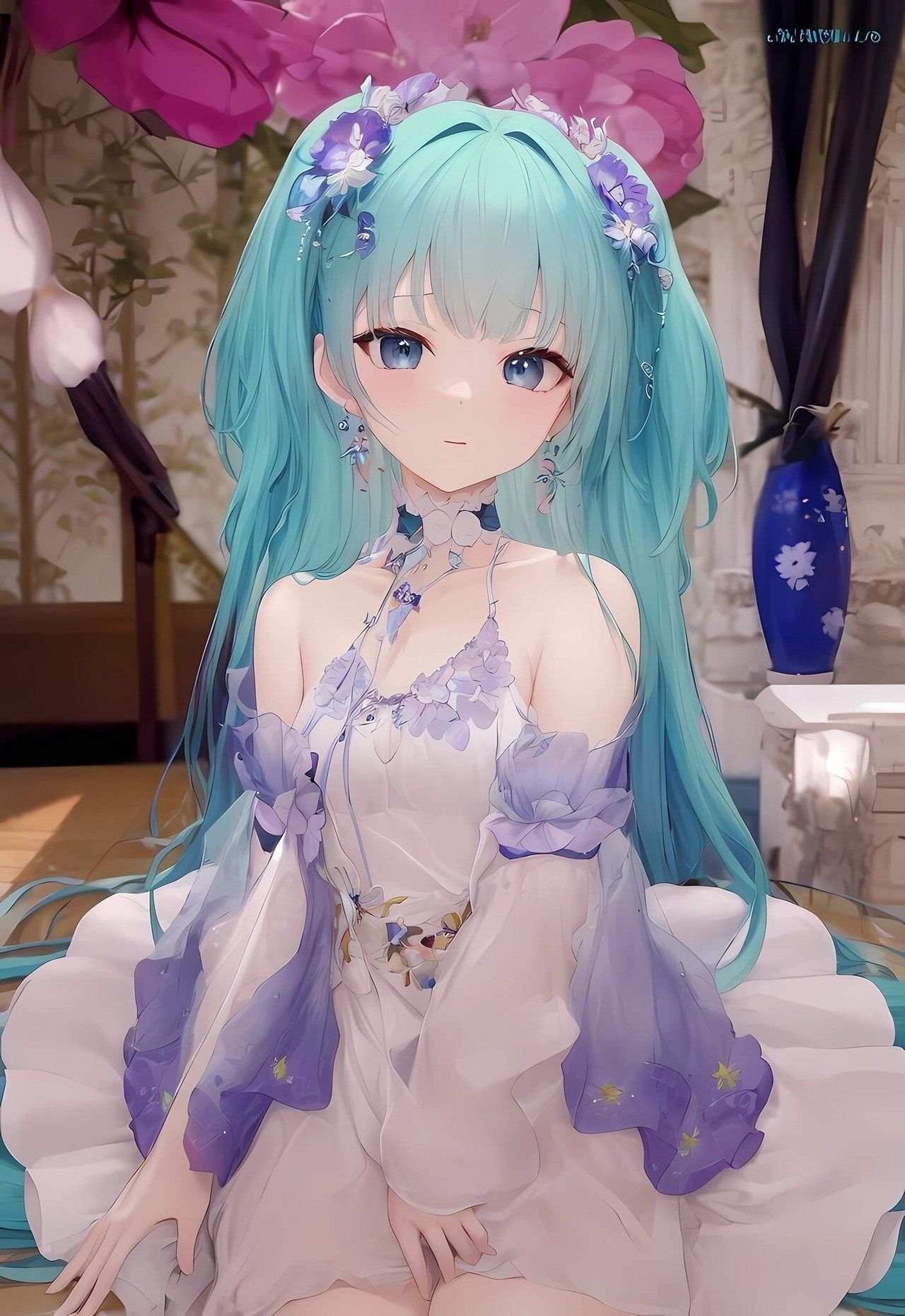 【AI繪圖】初音ミク 粉蝶花精靈 - howardwht的創作 - 巴哈姆特